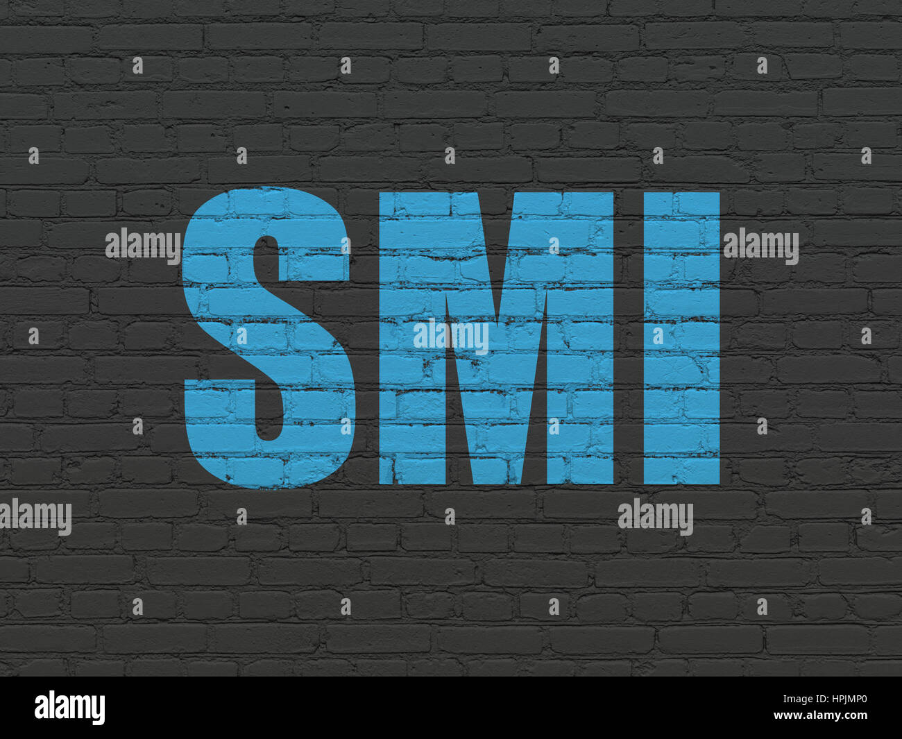 Stock market indexes concept: SMI on wall background Stock Photo - Alamy