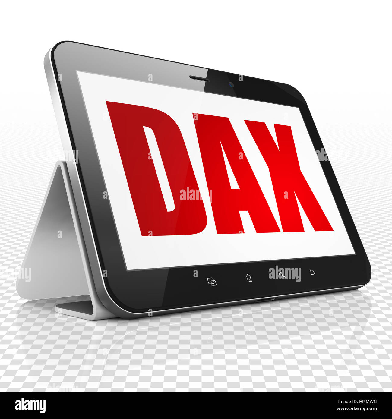 Stock market indexes concept: Tablet Computer with DAX on display Stock ...