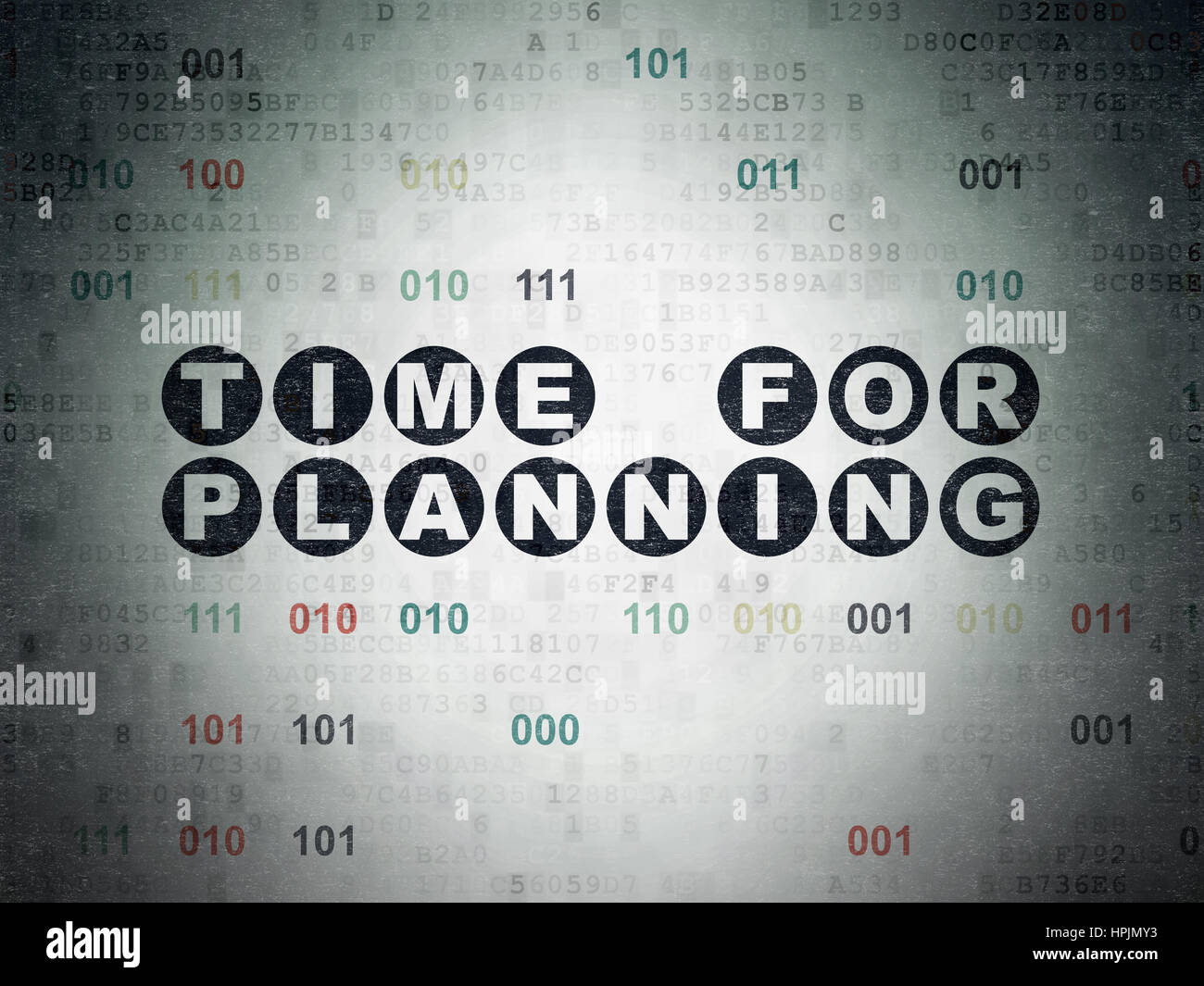 Timeline concept: Time for Planning on Digital Data Paper background ...