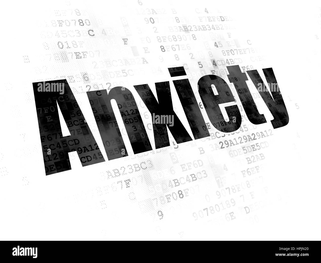 Health concept: Anxiety on Digital background Stock Photo - Alamy