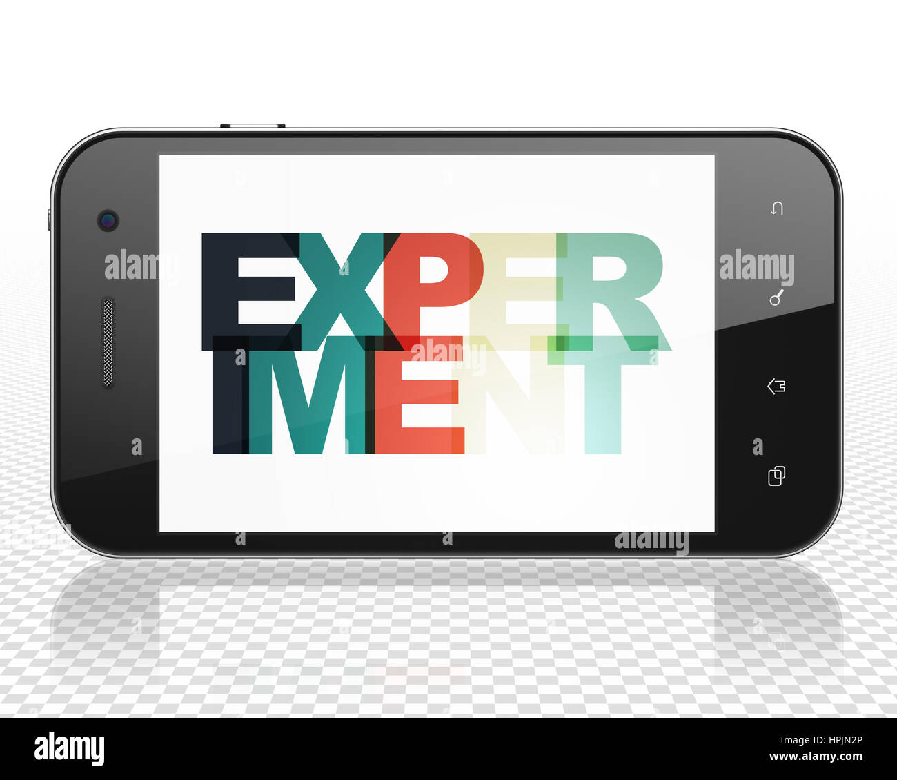 Science concept: Smartphone with Experiment on display Stock Photo - Alamy