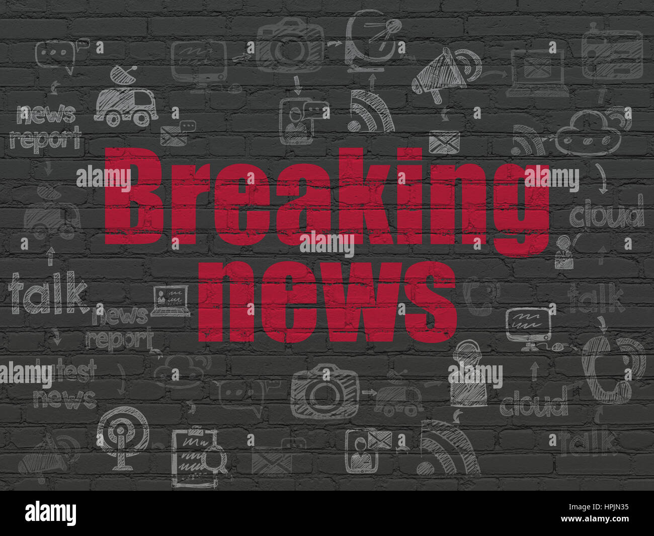News concept: Breaking News on wall background Stock Photo - Alamy