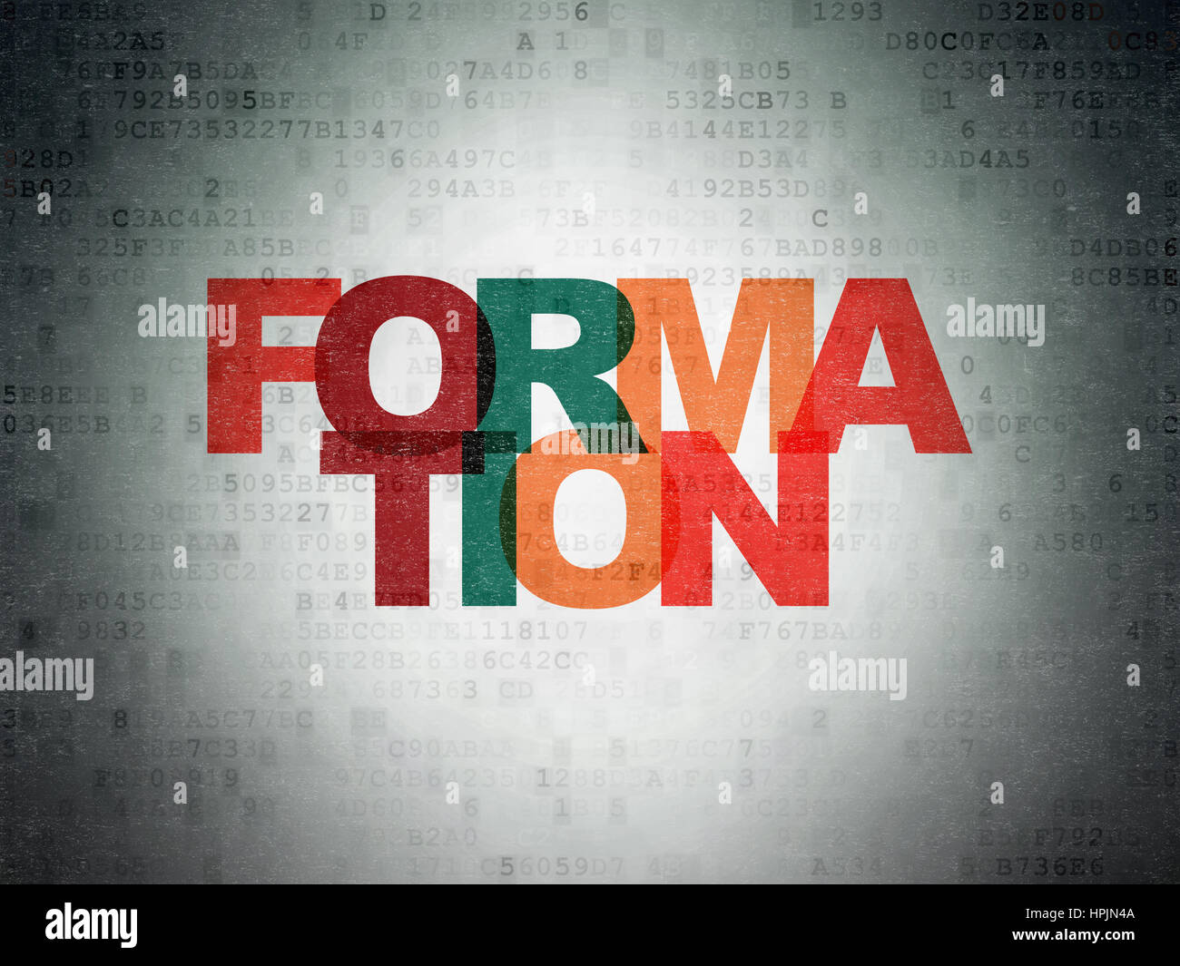 Learning concept: Formation on Digital Data Paper background Stock ...