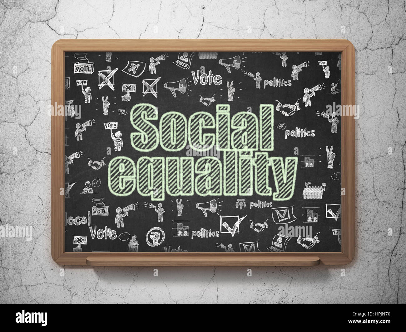 Political concept: Social Equality on School board background Stock ...