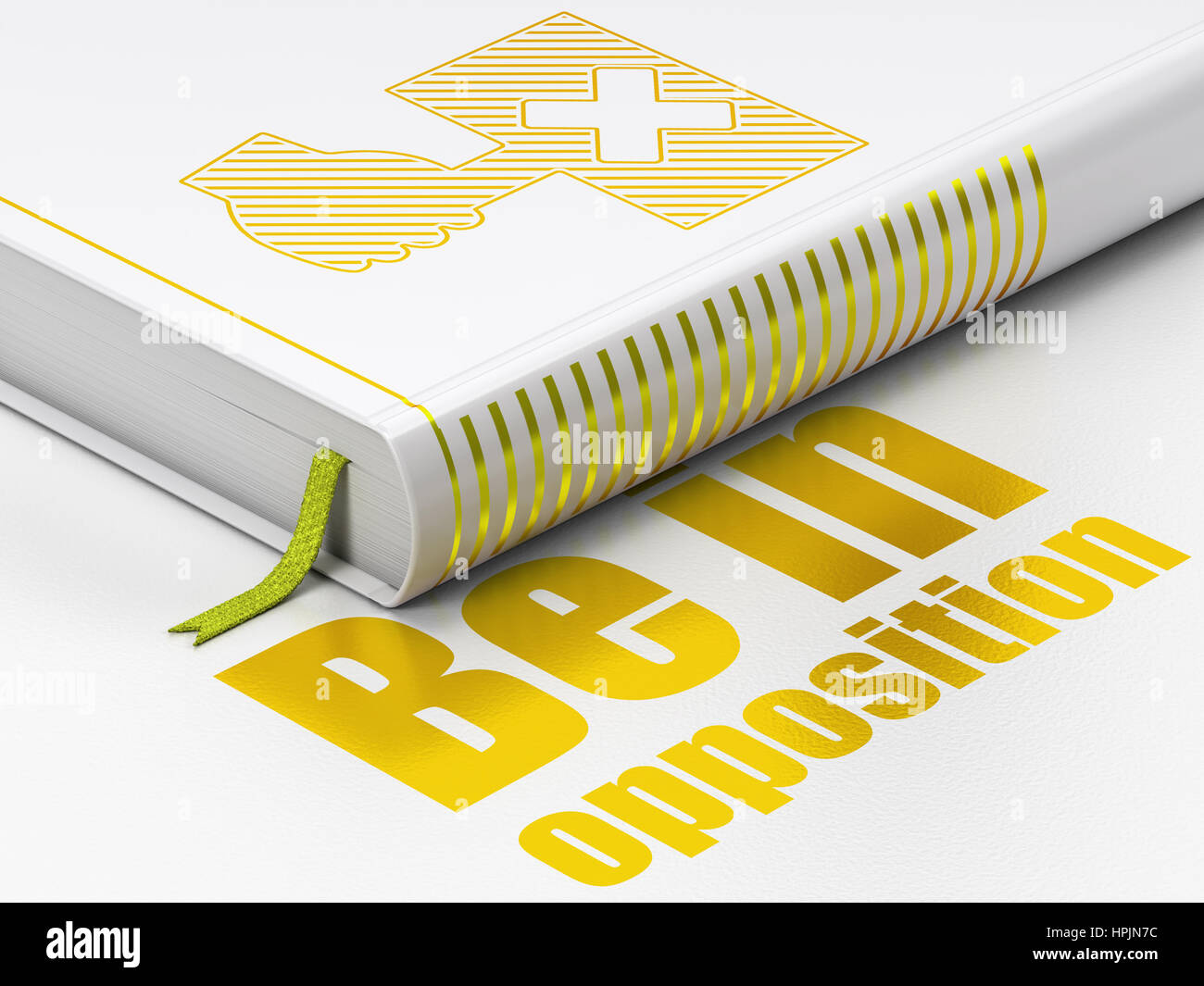 Political concept: book Protest, Be in Opposition on white background ...