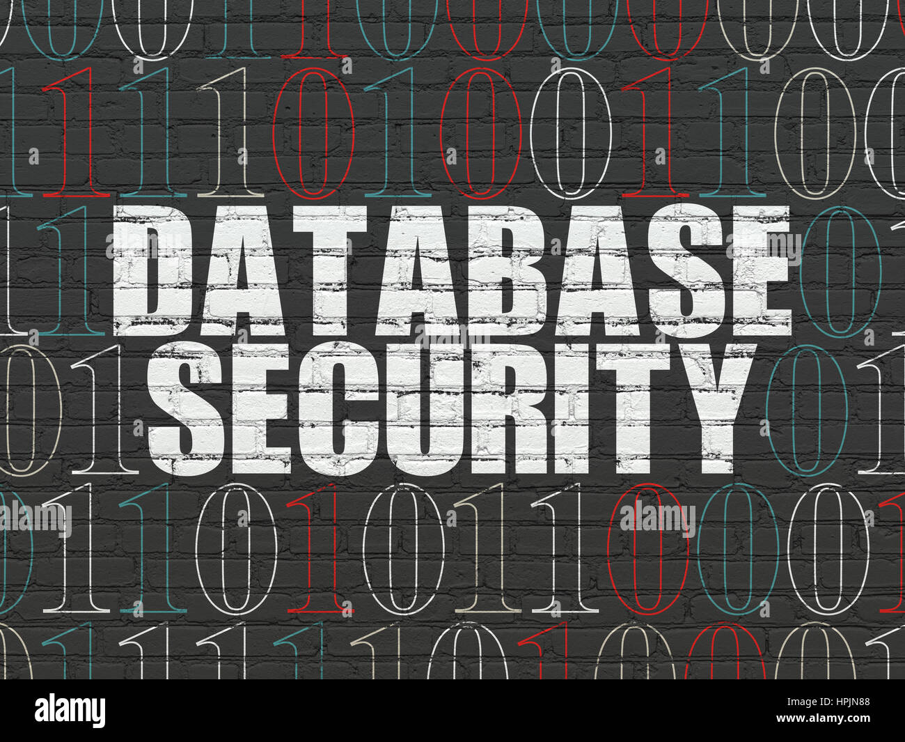 Software concept: Database Security on wall background Stock Photo - Alamy