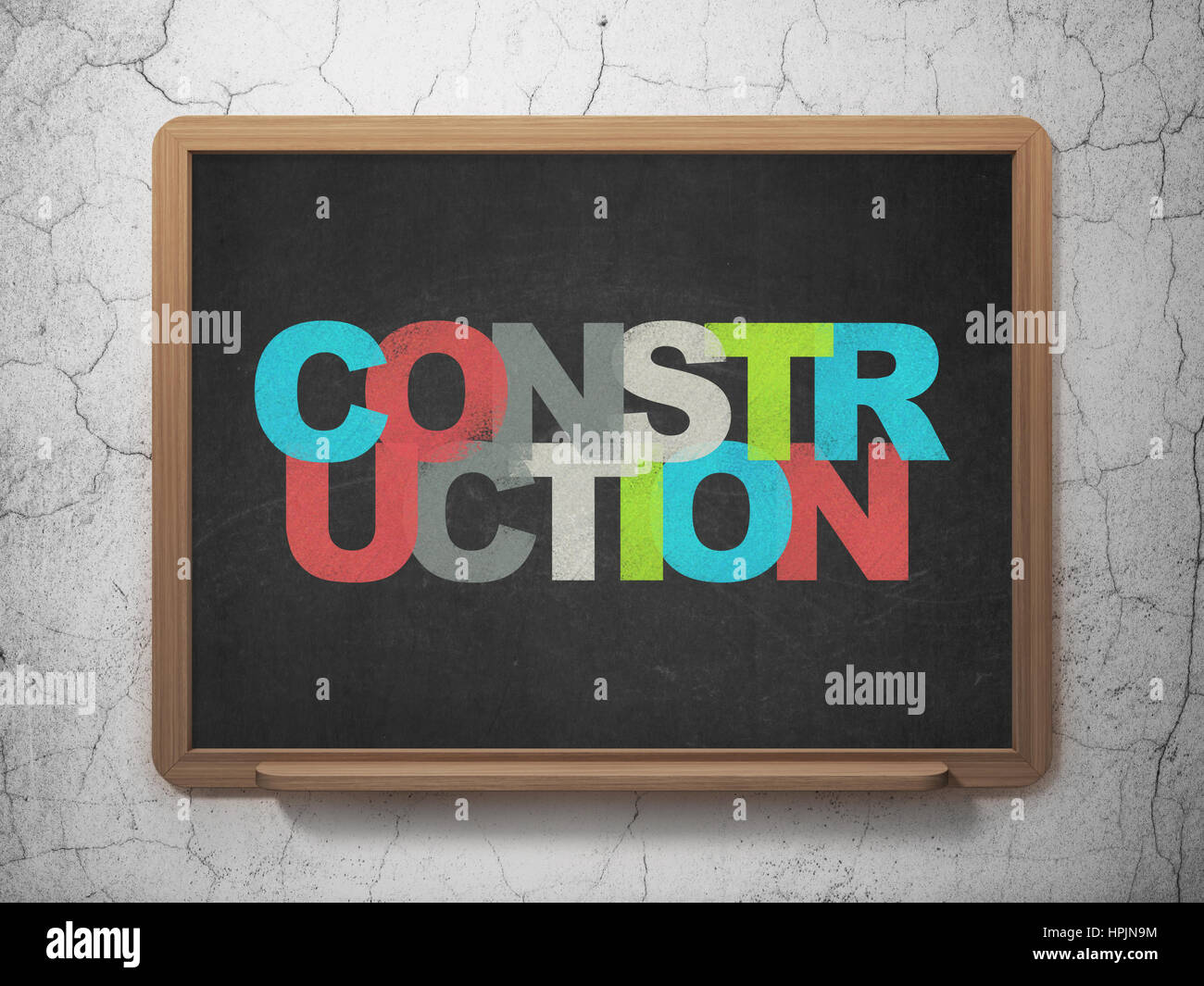 Building construction concept: Construction on School board background ...