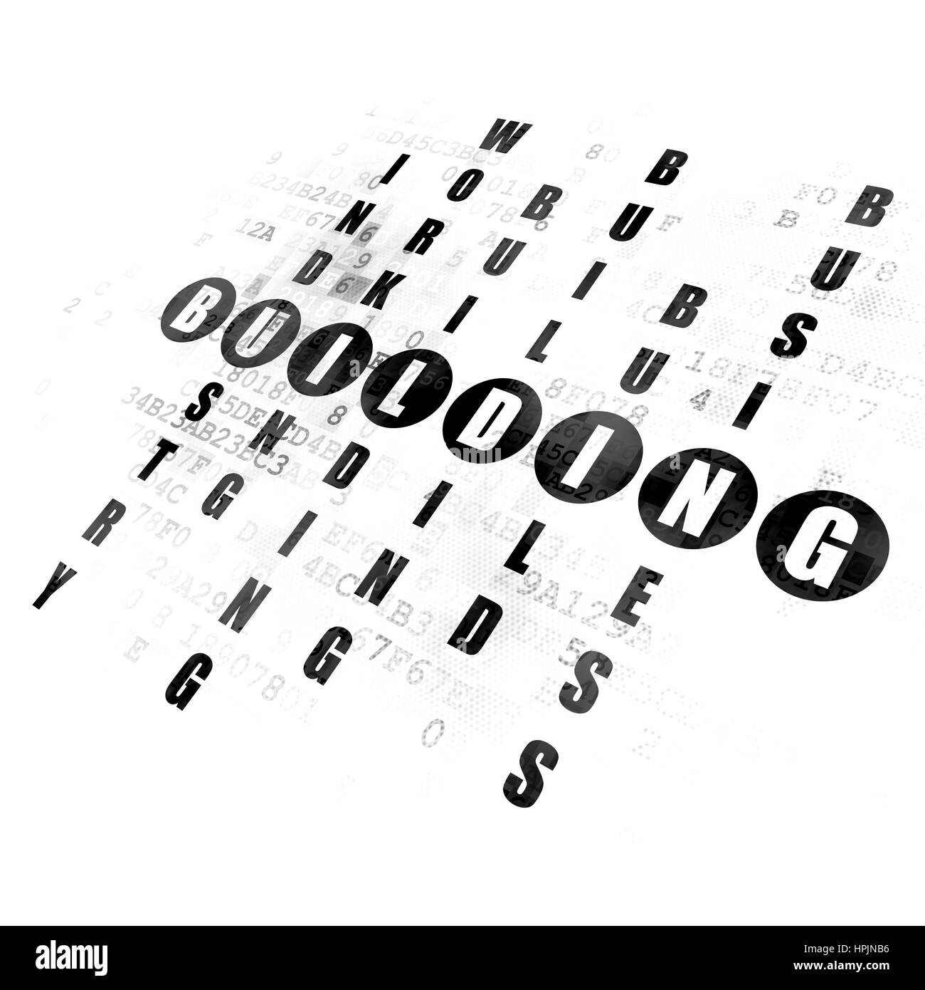 Building construction concept: Building in Crossword Puzzle Stock Photo ...
