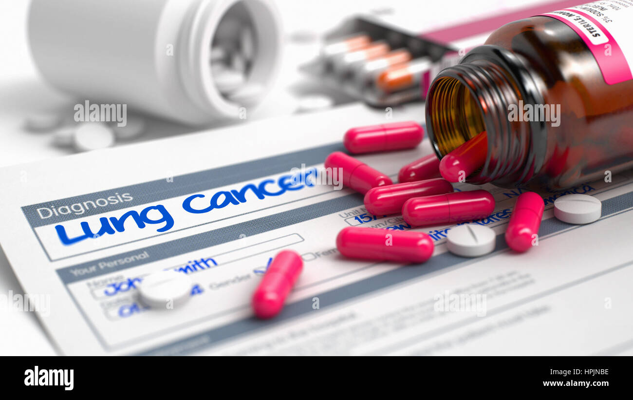 Lung Cancer - Text in Anamnesis. 3D Render Stock Photo - Alamy