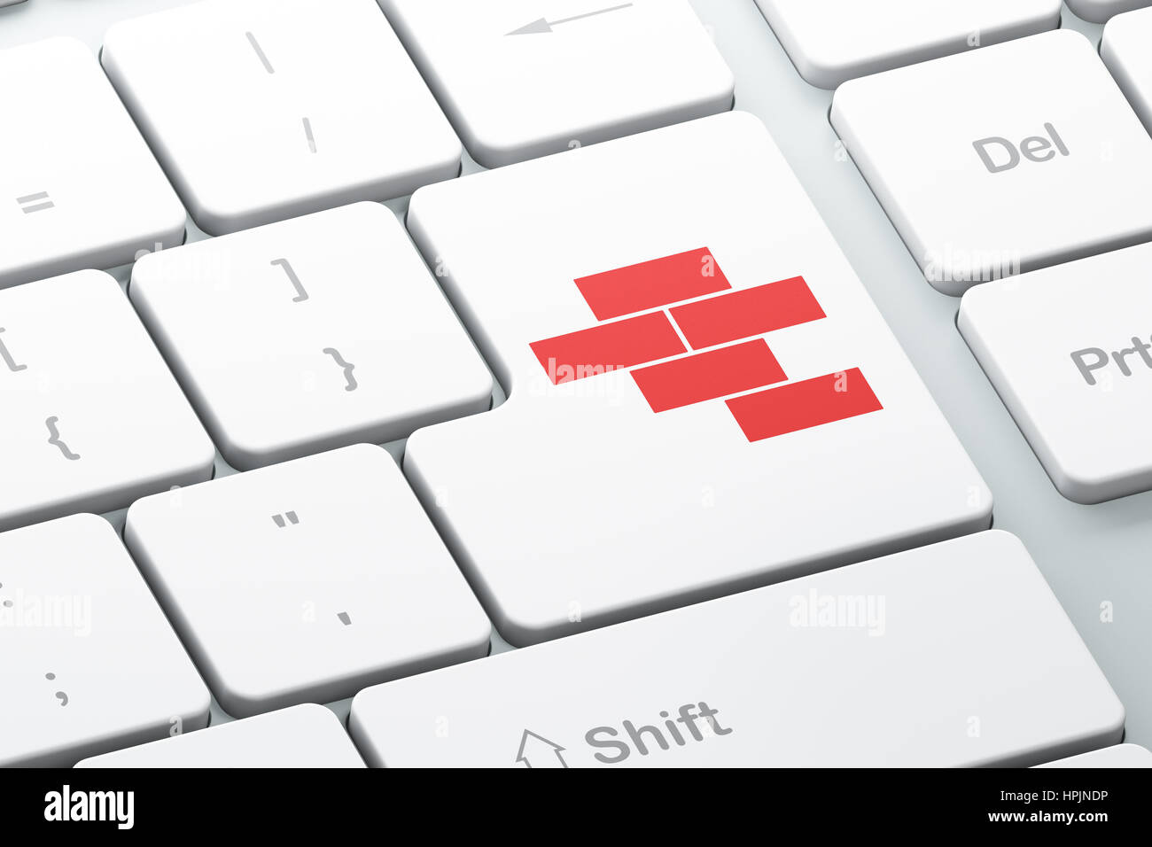 Constructing concept: Bricks on computer keyboard background Stock ...