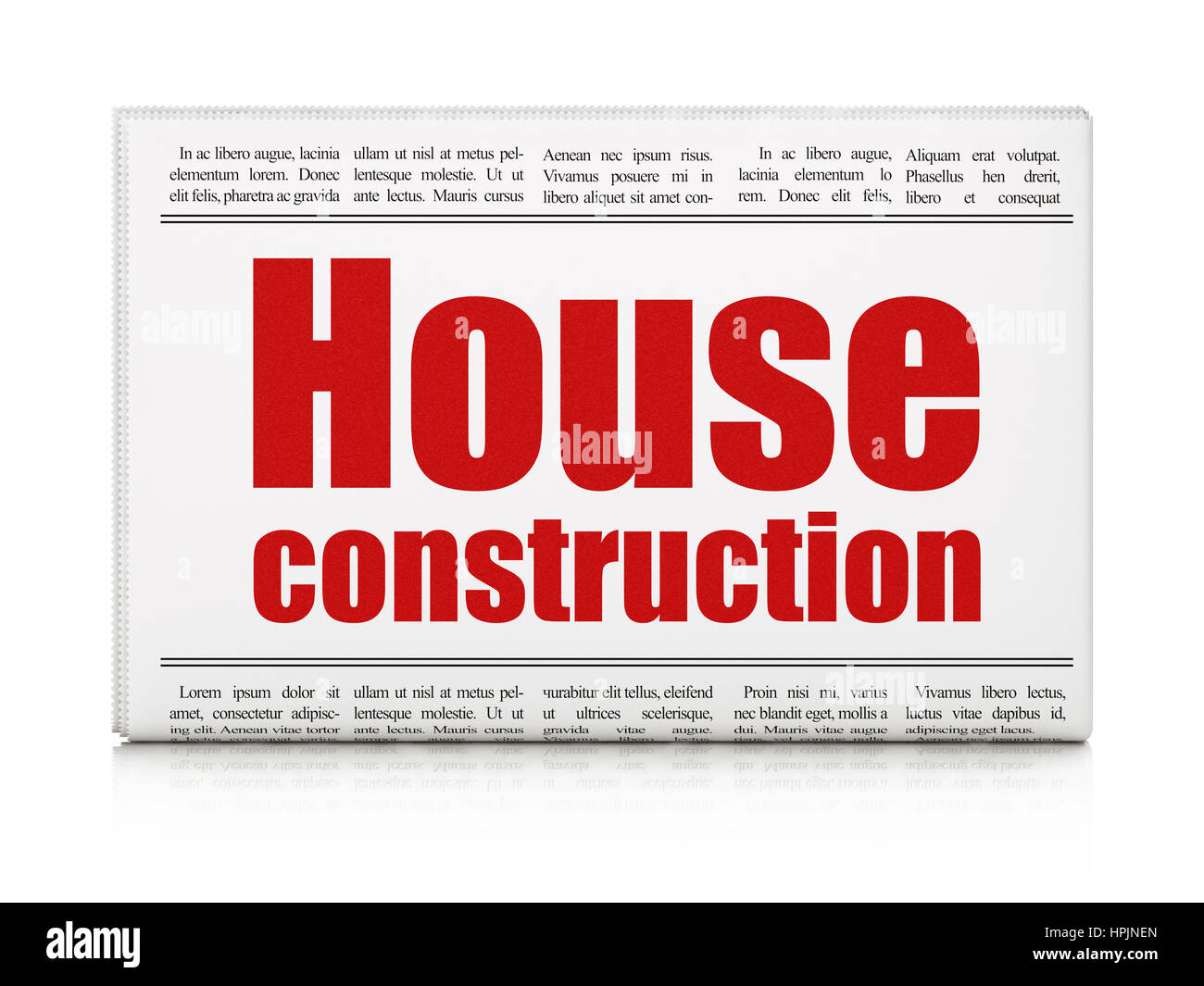 Construction concept newspaper headline building hi-res stock ...