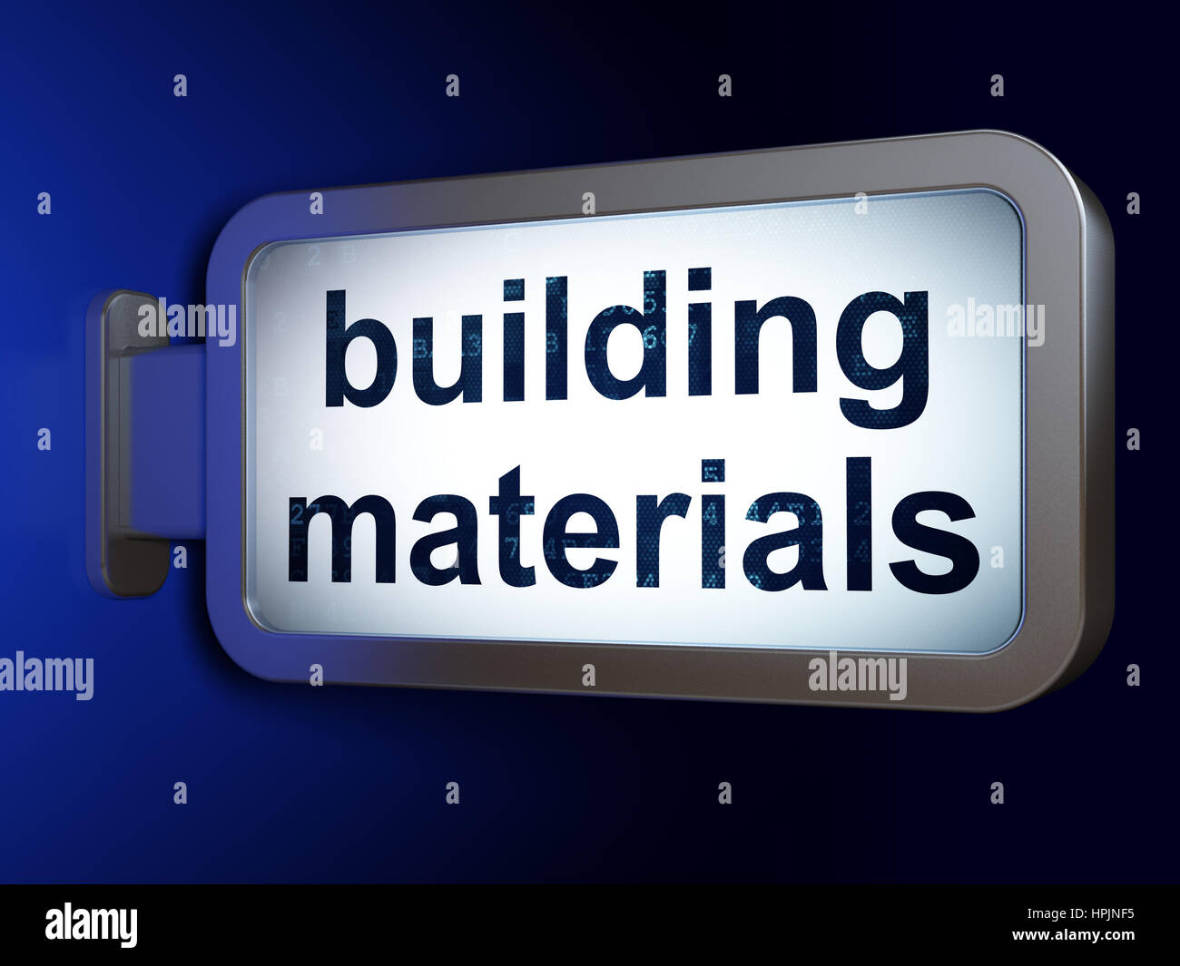 Building construction concept: Building Materials on billboard ...