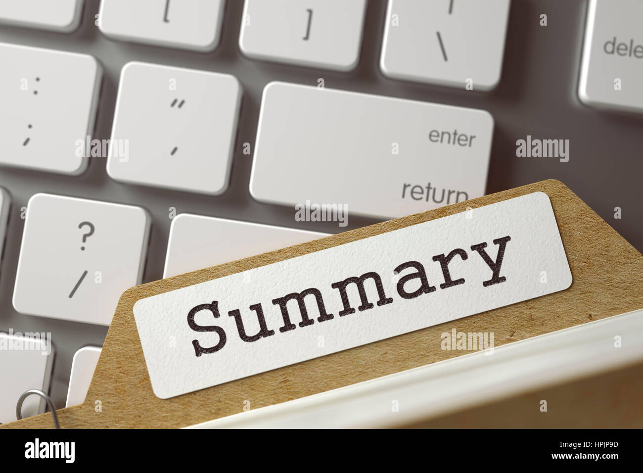 Folder Register Summary. 3D Stock Photo - Alamy