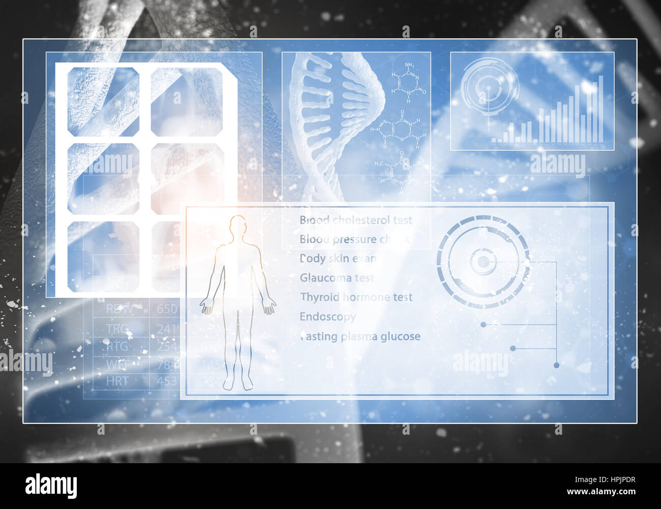 Medicine user interface Stock Photo - Alamy