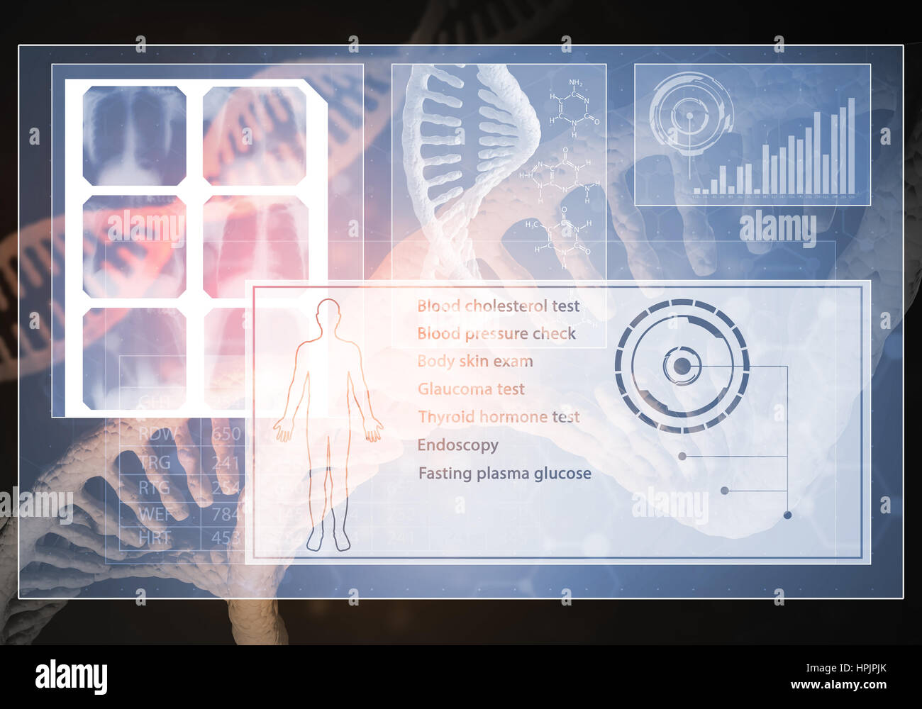 Medicine user interface Stock Photo - Alamy