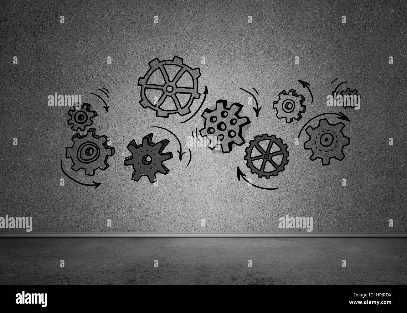 Gear mechanism as teamwork concept Stock Photo - Alamy