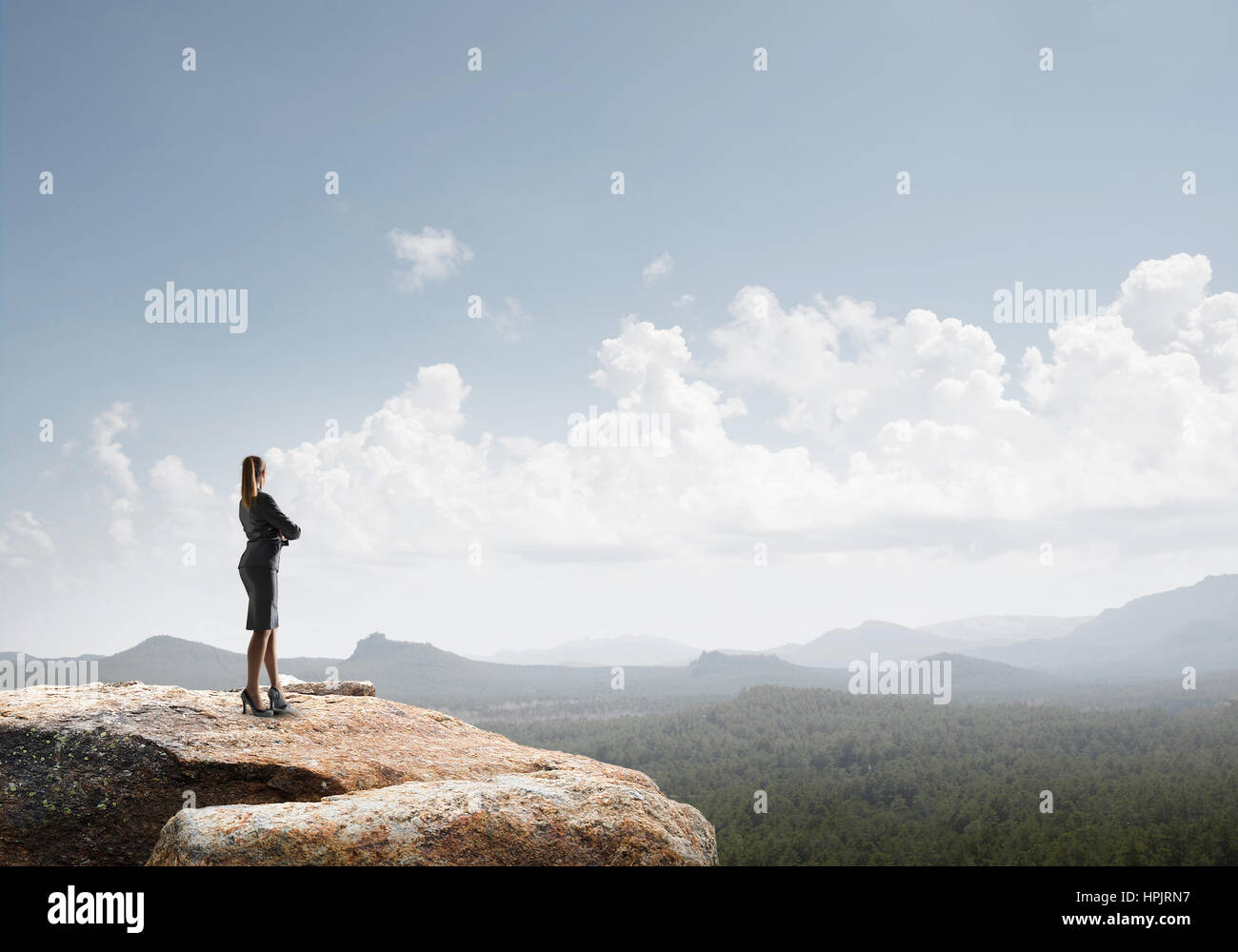 Achieving top of success Stock Photo - Alamy