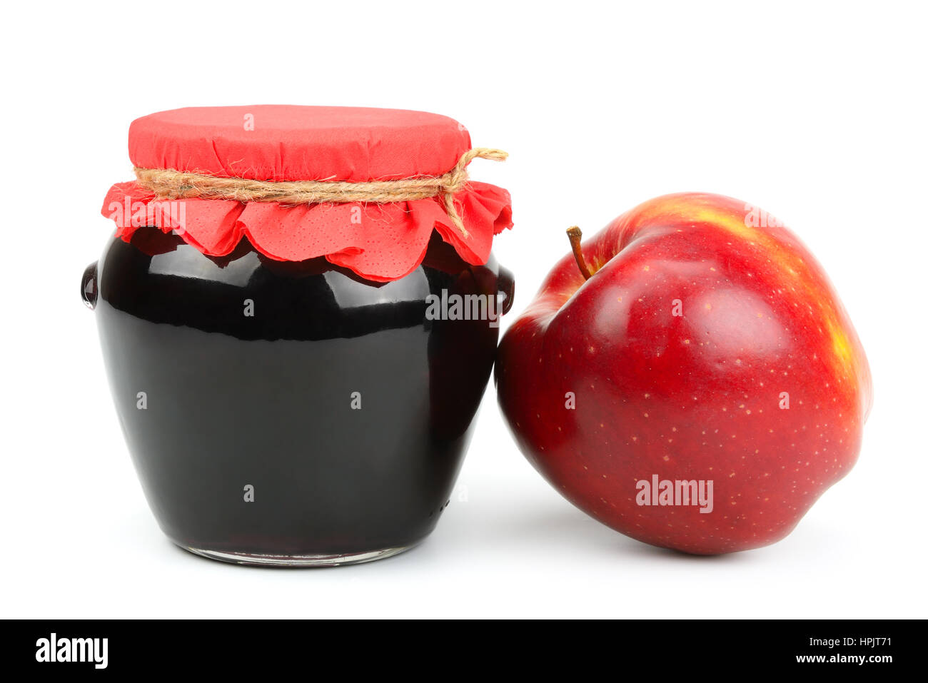 Red fruit jam pot Cut Out Stock Images & Pictures - Alamy