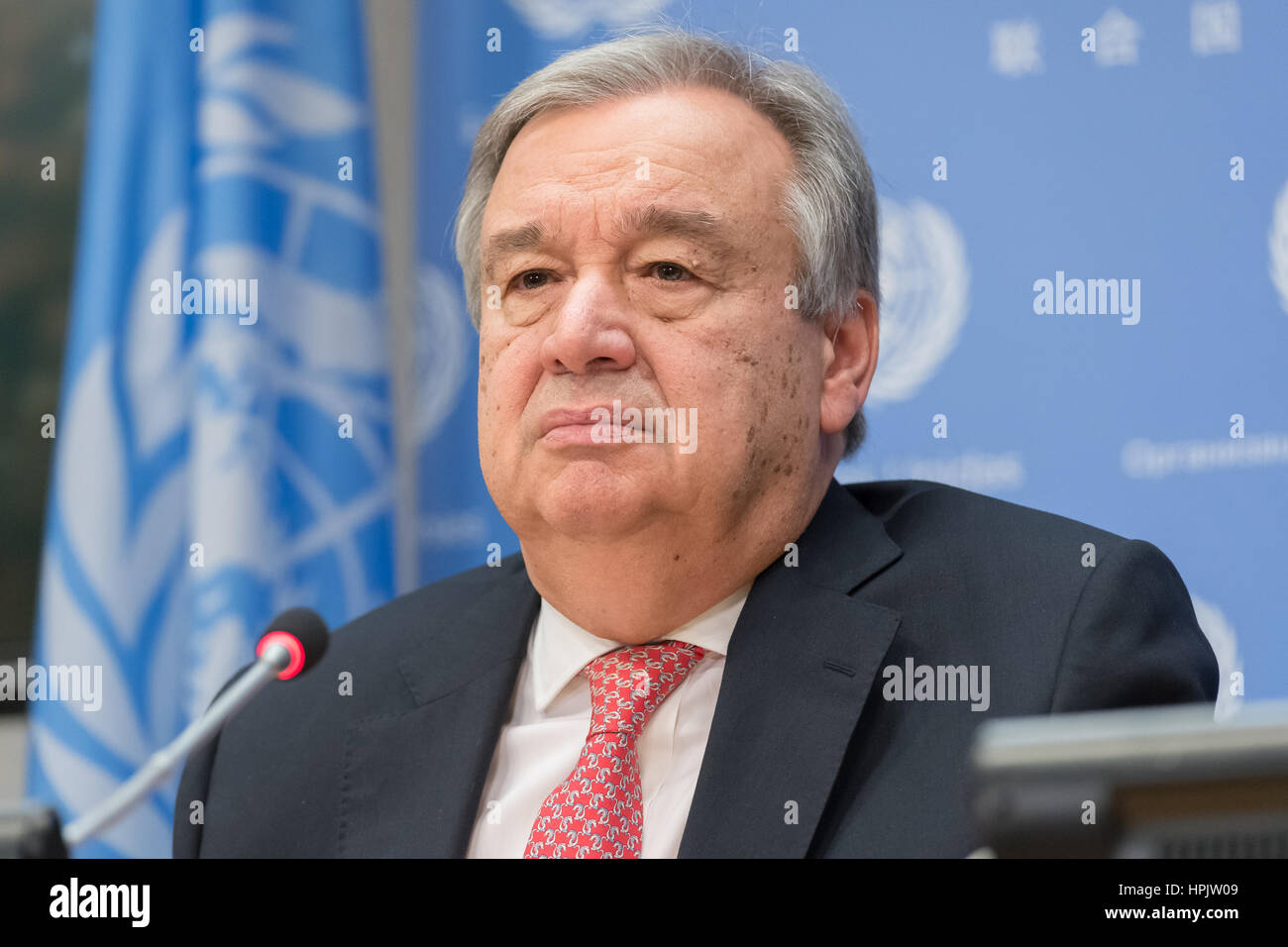 New York, USA. 22nd Feb, 2017. UN Secretary-General Antonio Guterres ...
