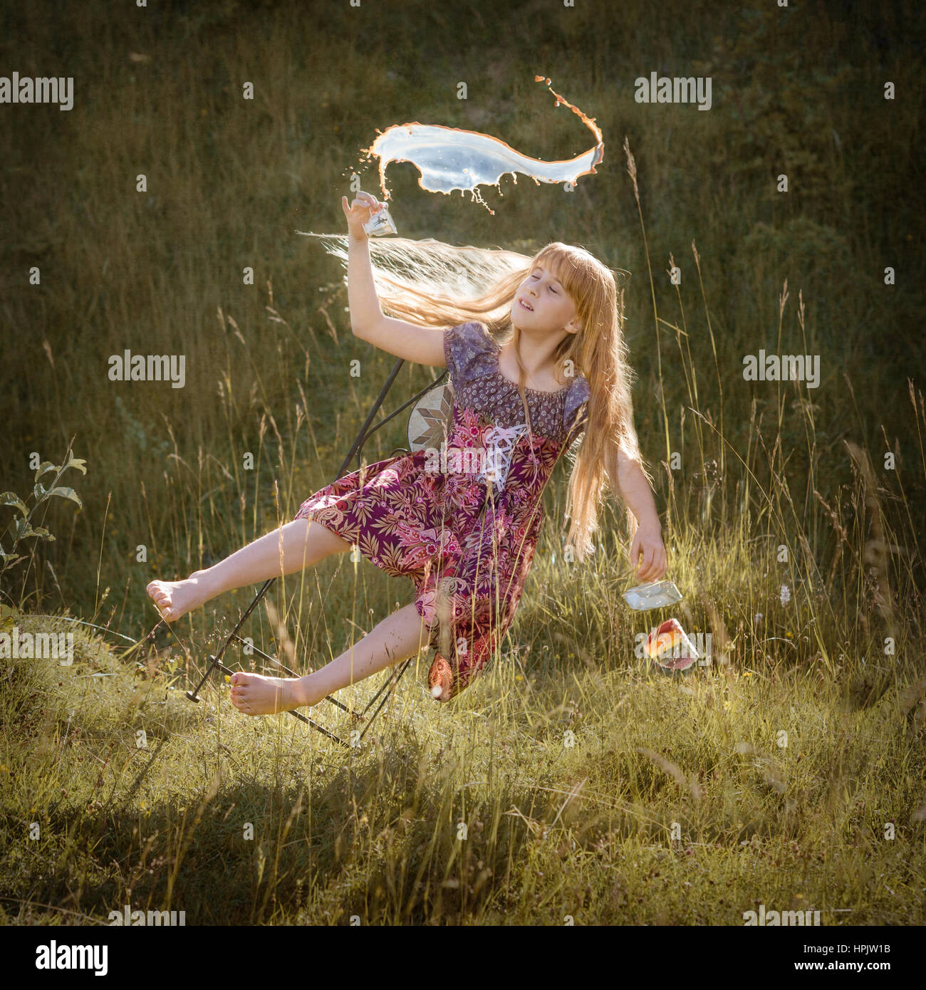 Falling off chair hi-res stock photography and images - Alamy