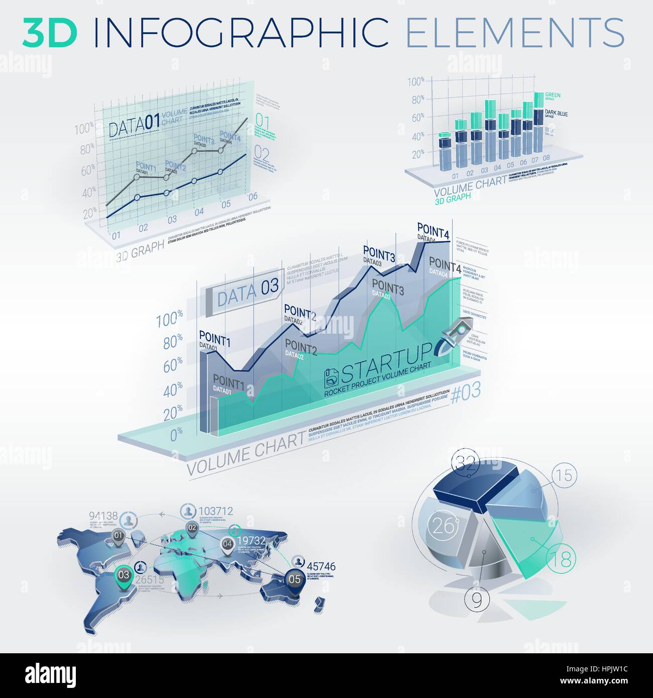 3D Infographic Elements Stock Vector Image & Art - Alamy