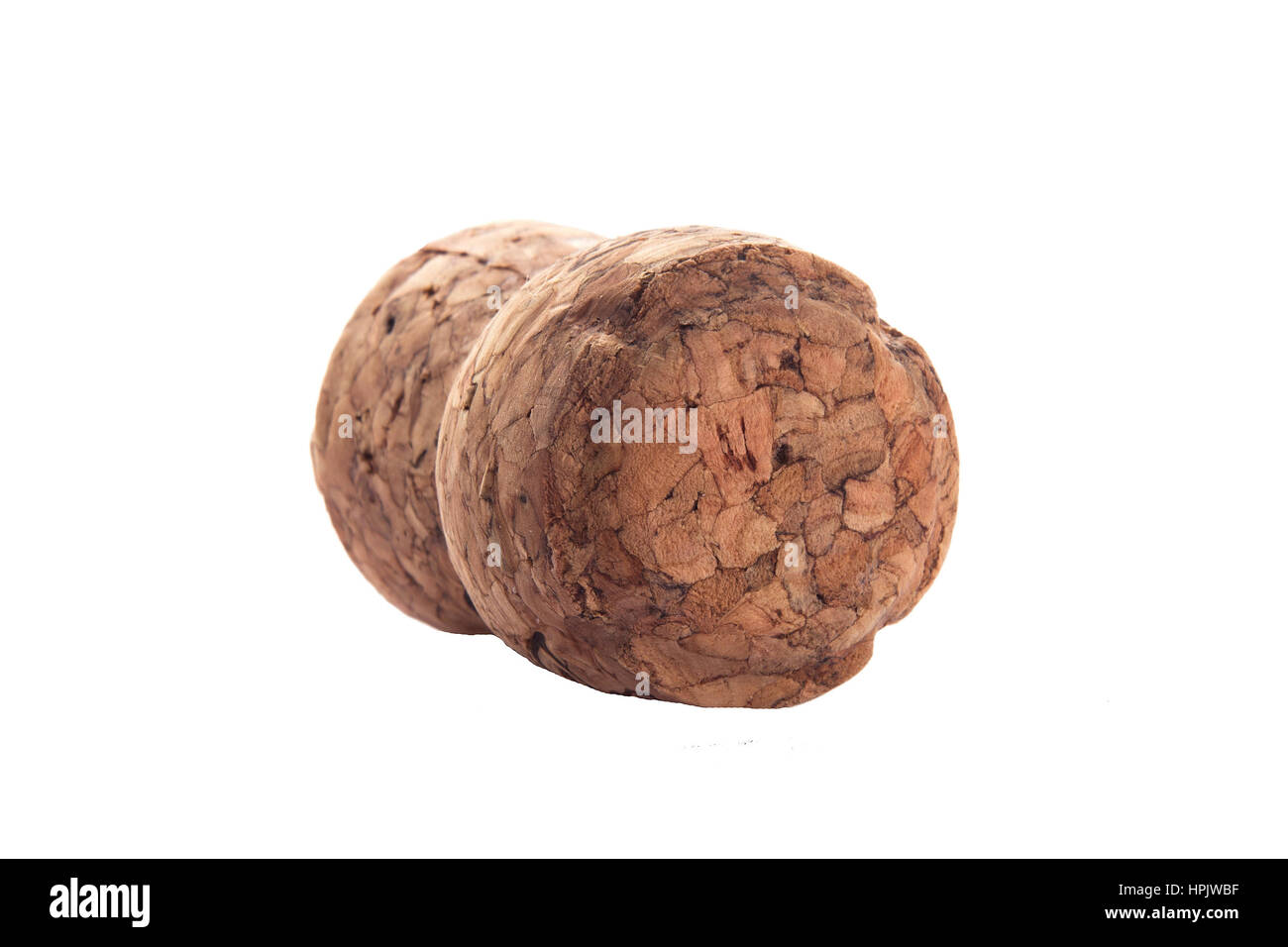 Single champagne cork isolated on white background macro view Stock ...