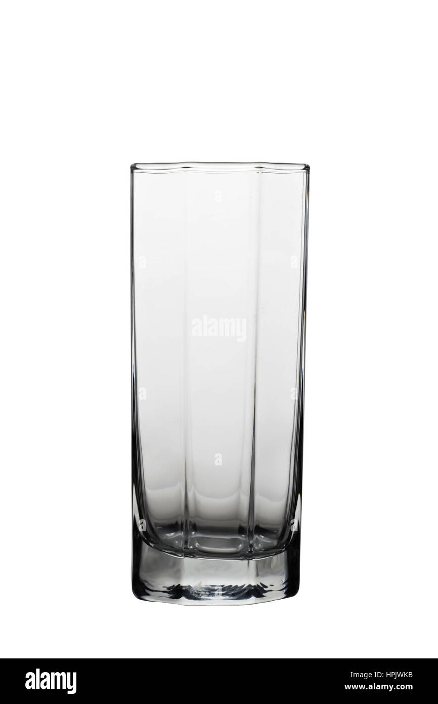 Empty water glass isolated on white background with clipping path Stock Photo - Alamy