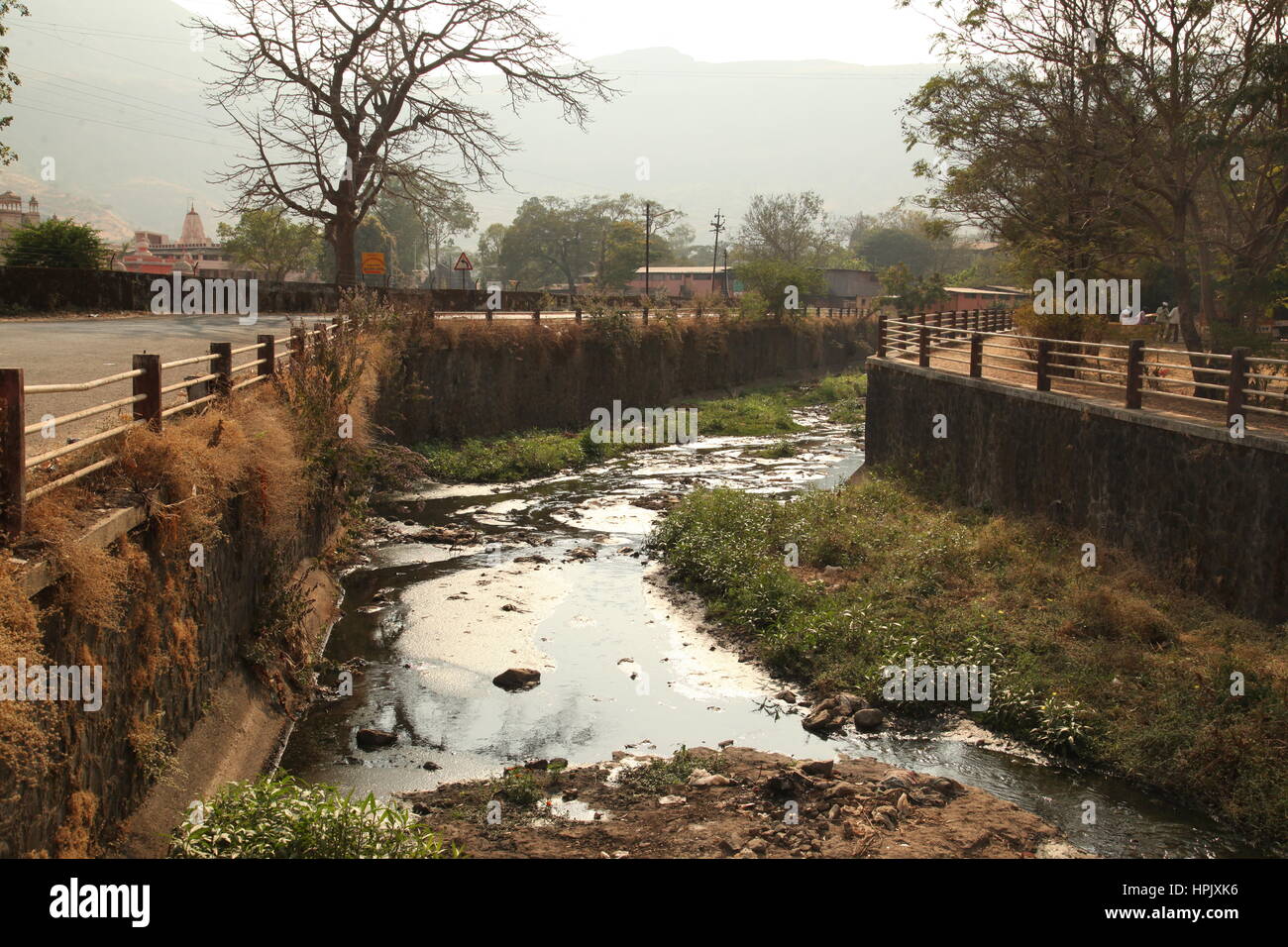 Drainage water flowing Texture Stock Photo - Alamy