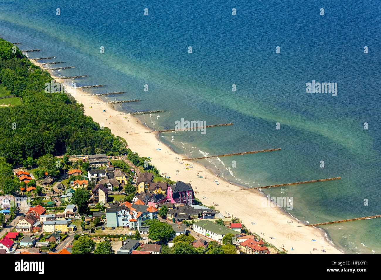Badende, Niechorze, Horst-Seebad, Strand, Ostseestrand, Ostseeküste ...