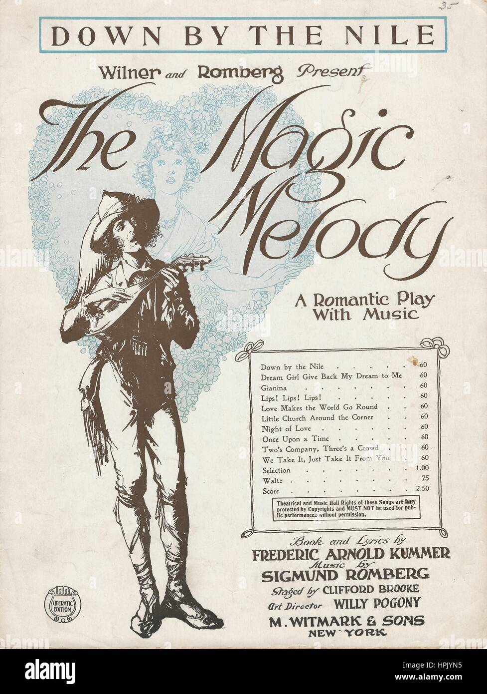 "The Magic Melody" 1919 Musical Sheet Music Cover Stock Photo - Alamy