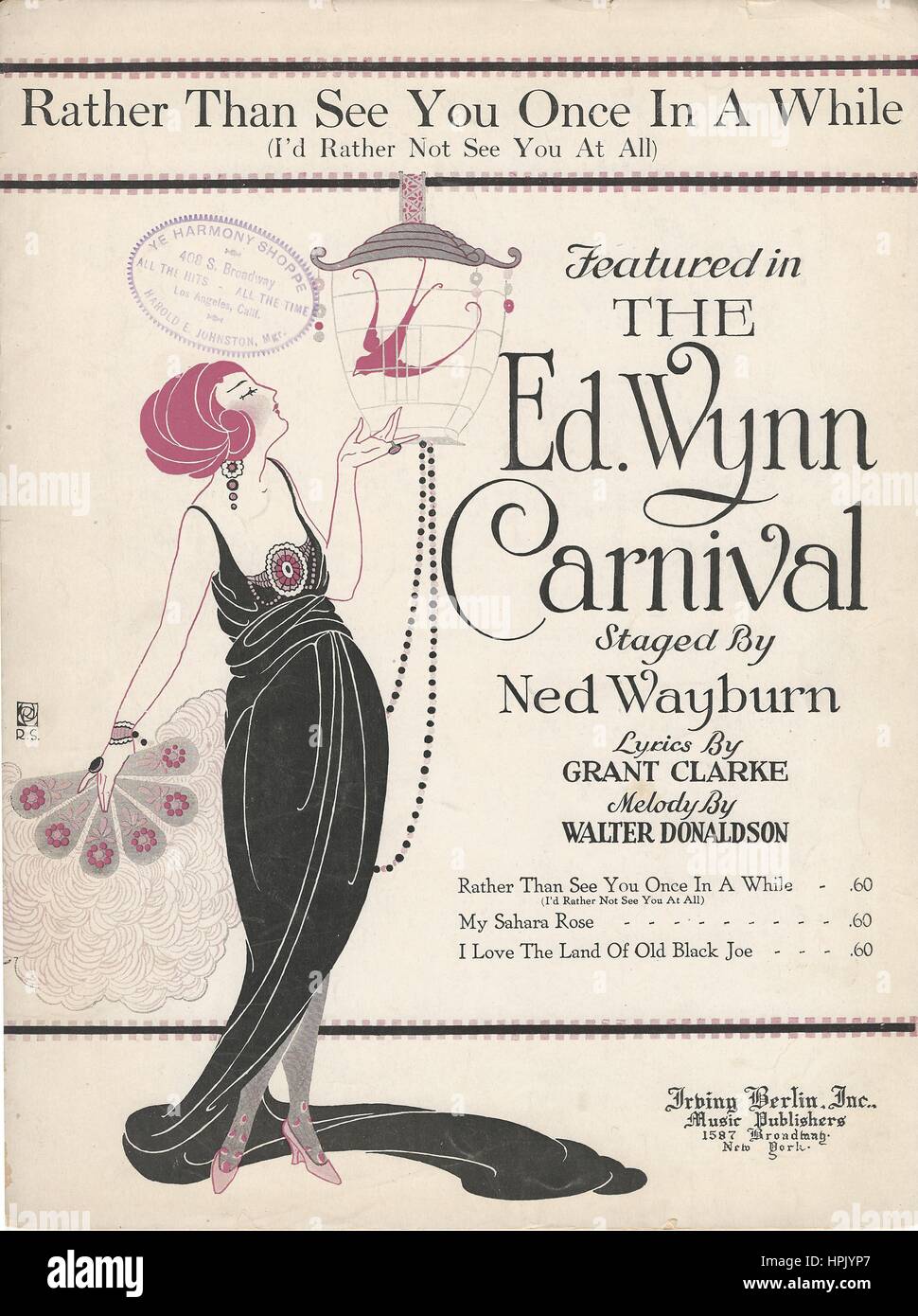Vintage 1920s sheet music hi-res stock photography and images - Alamy