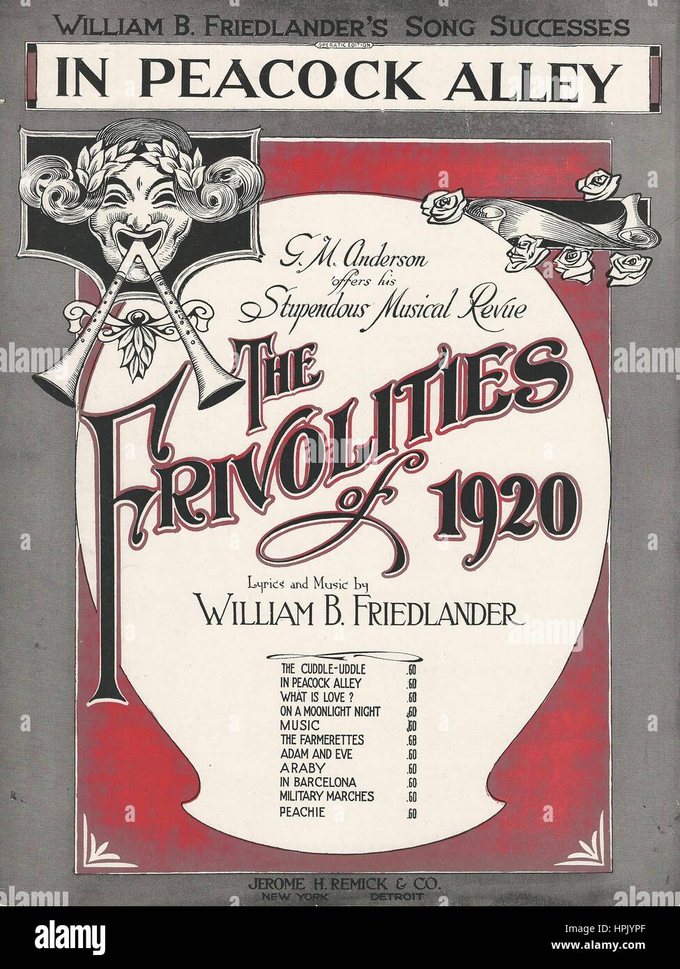 "Frivolities of 1920" Musical Sheet Music Cover Stock Photo - Alamy