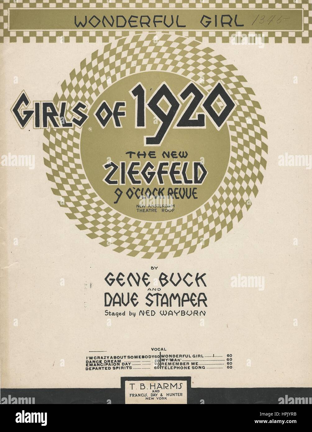 Vintage 1920s sheet music hi-res stock photography and images - Alamy