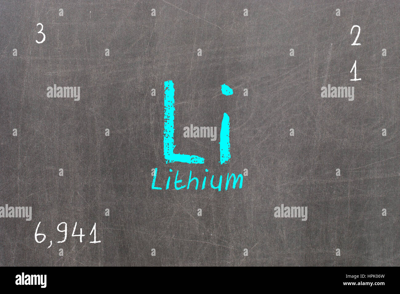Isolated blackboard with periodic table, Lithium, Chemistry Stock Photo ...