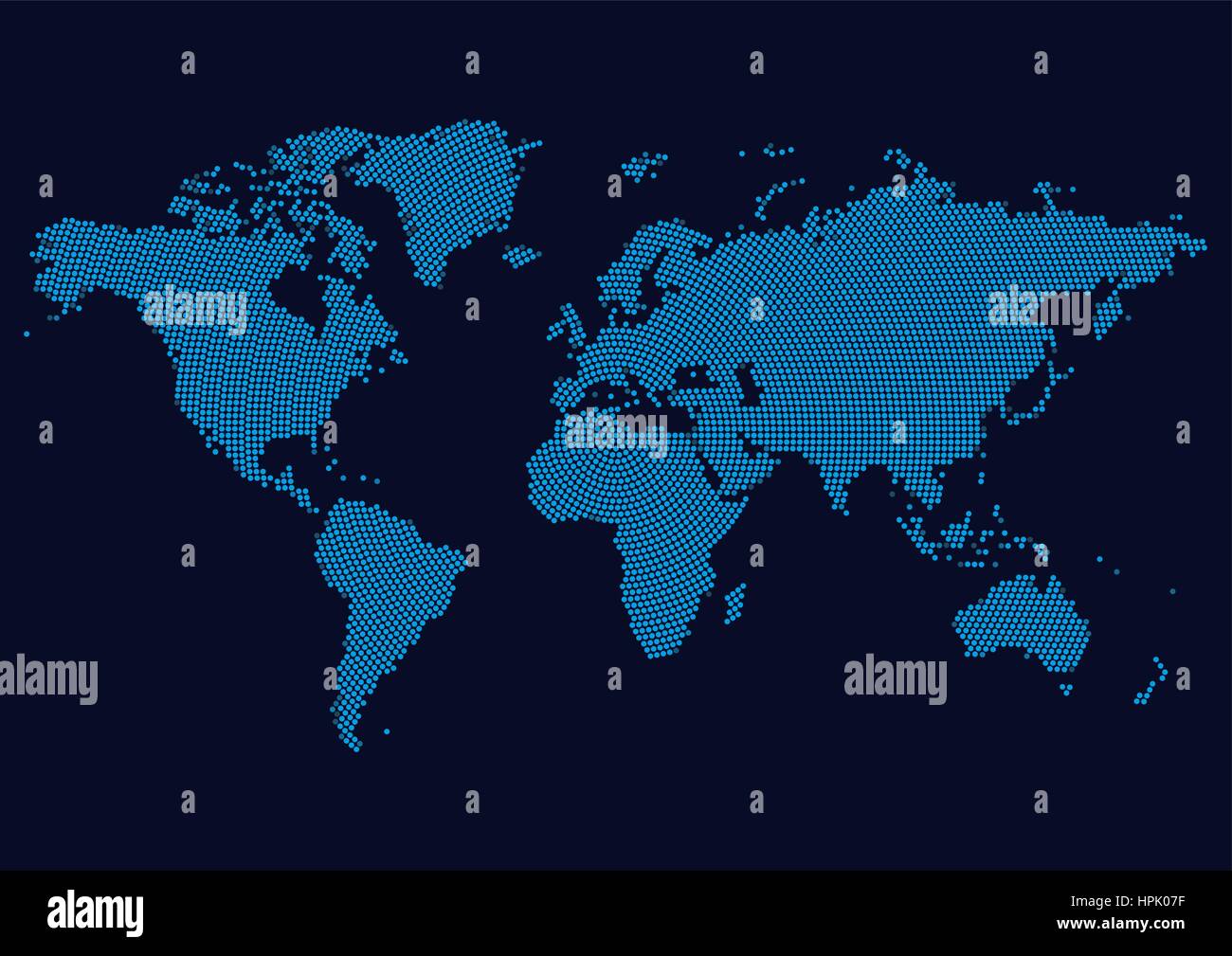 World Continents Map - Dots style illustration Stock Vector Image & Art ...