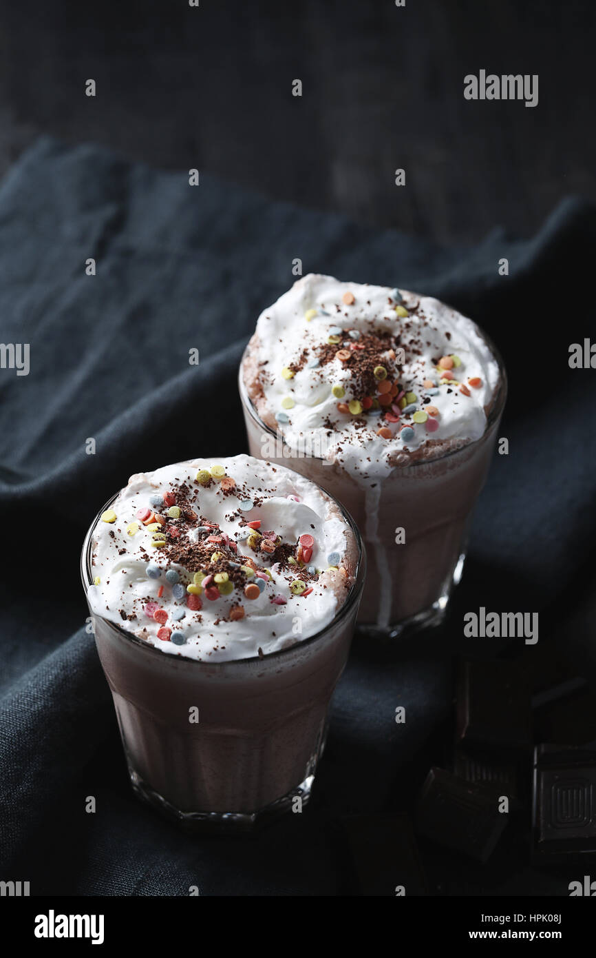 Drink. Milkshake on the table Stock Photo - Alamy