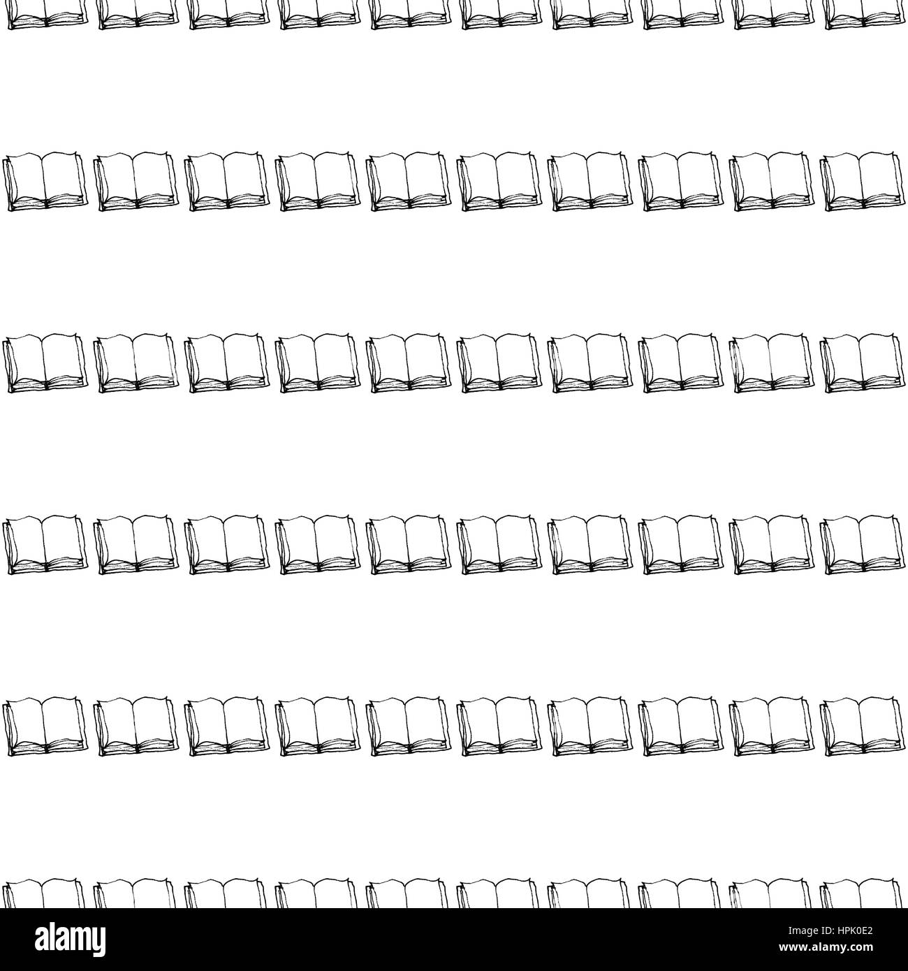 Seamless pattern with books Stock Vector Image & Art - Alamy