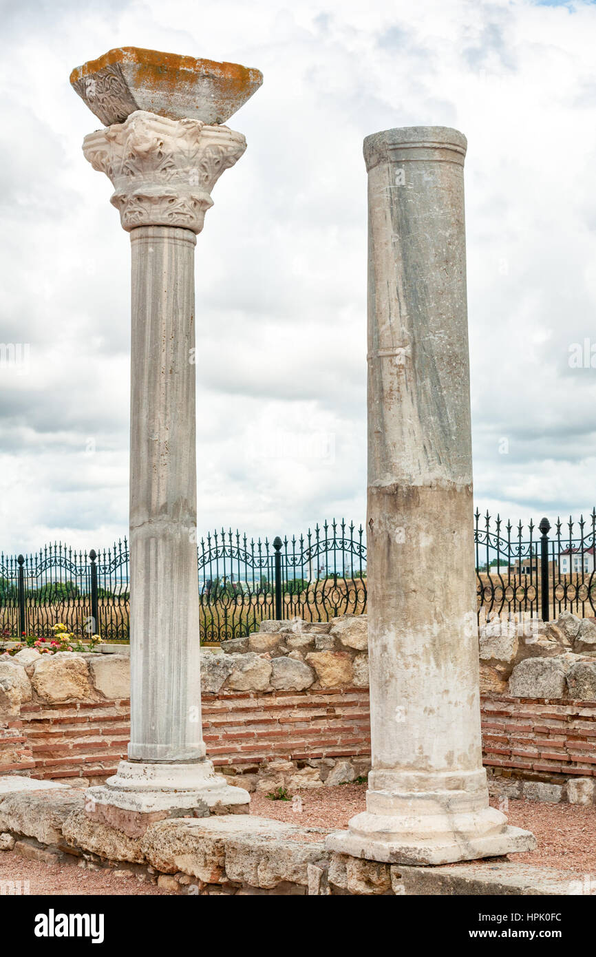 The remains of the ancient city of Chersonesus. Founded by the ancient ...