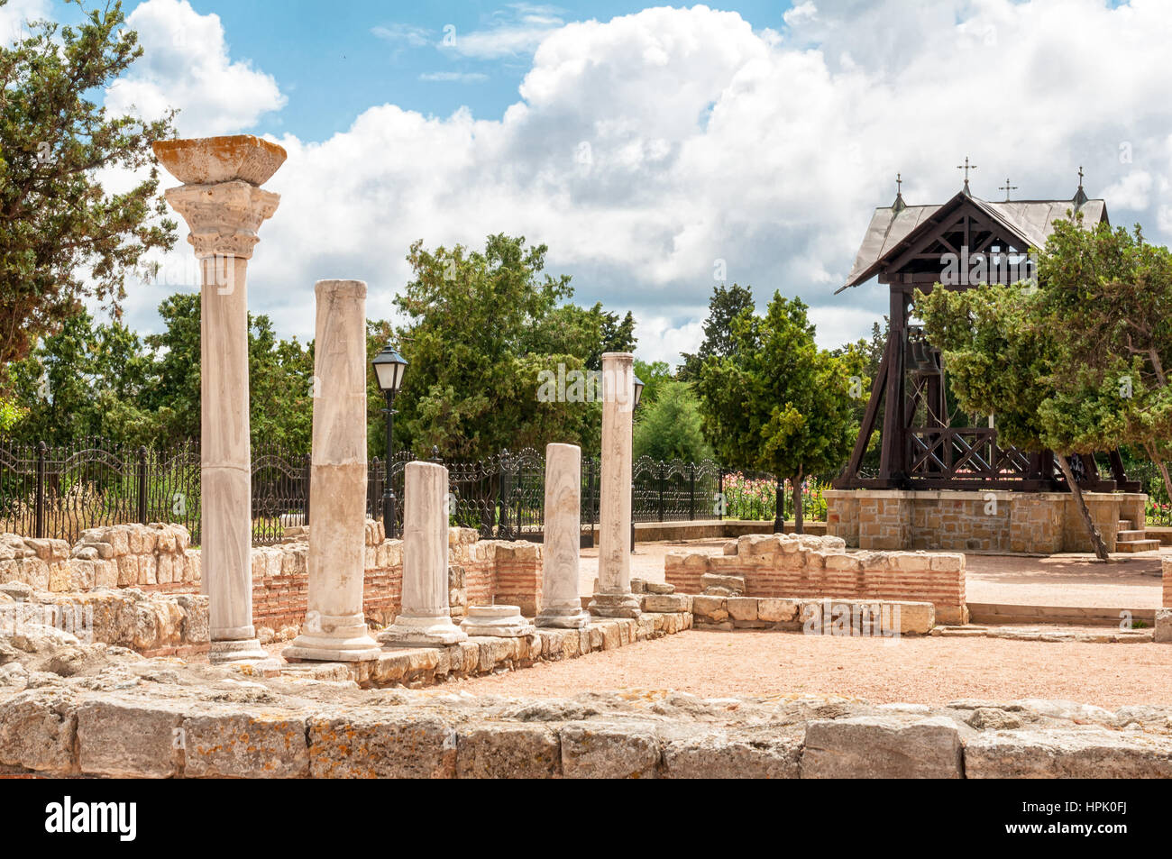 The remains of the ancient city of Chersonesus. Founded by the ancient ...