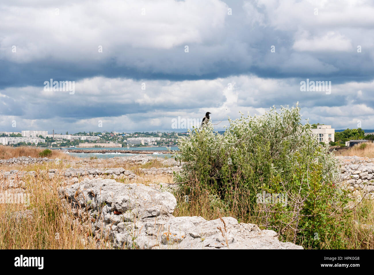 The remains of the ancient city of Chersonesus. Founded by the ancient ...