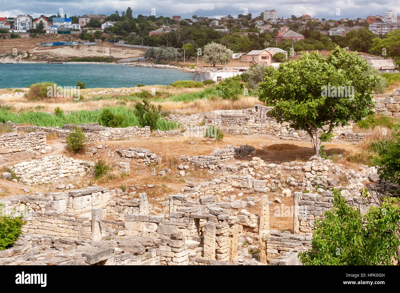 The remains of the ancient city of Chersonesus. Founded by the ancient ...