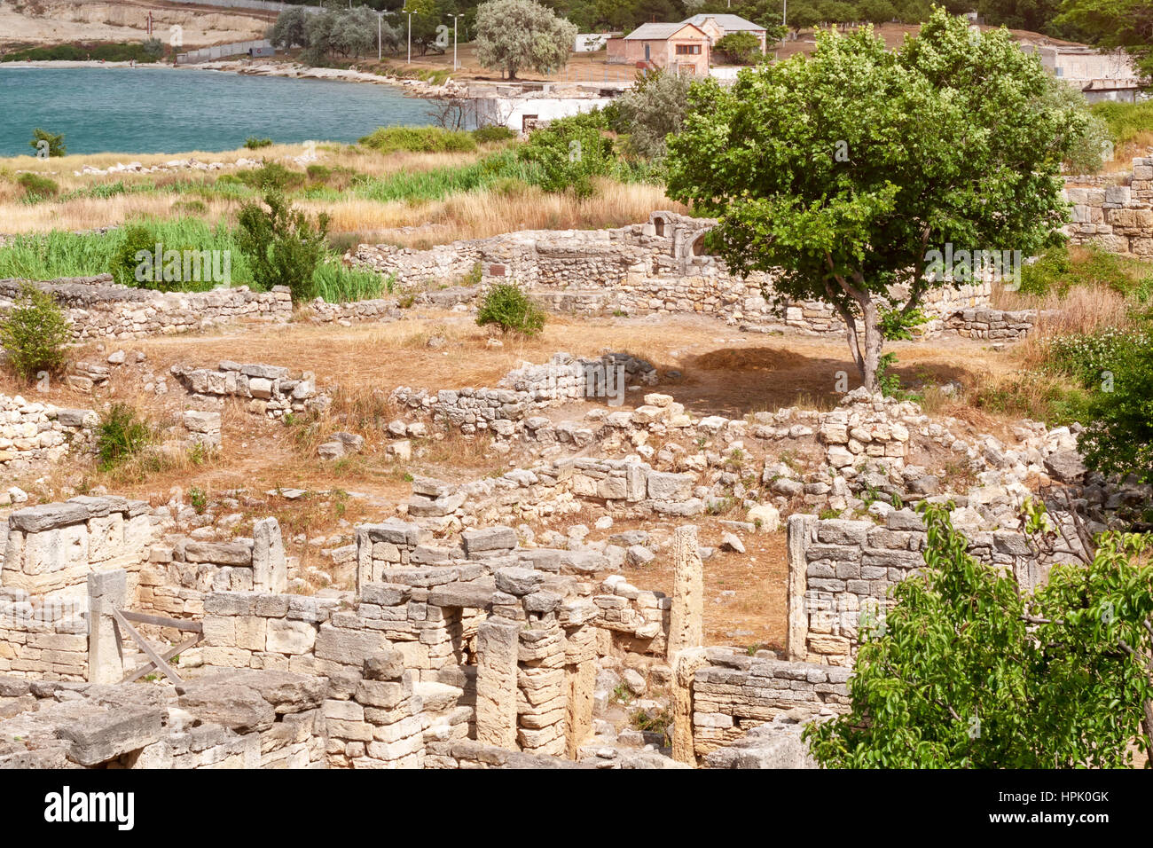 The remains of the ancient city of Chersonesus. Founded by the ancient ...