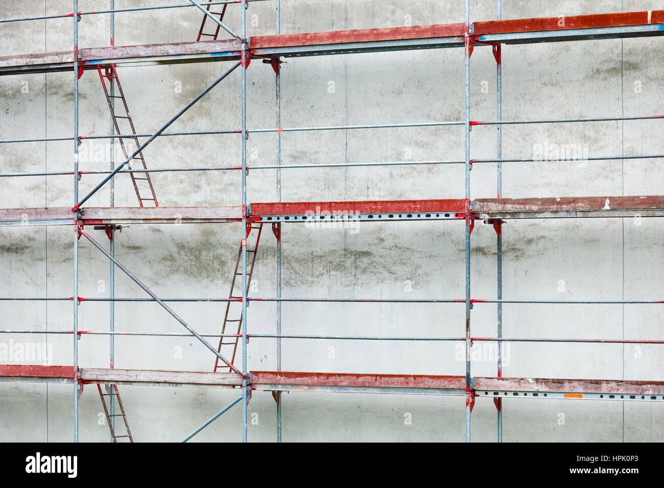 Scaffolding, construction site in progress. Building renovation Stock ...