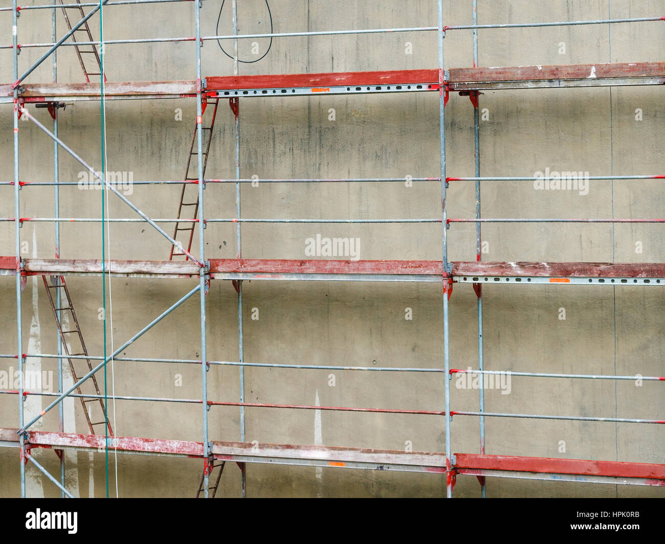 Scaffolding, construction site in progress. Building renovation Stock ...