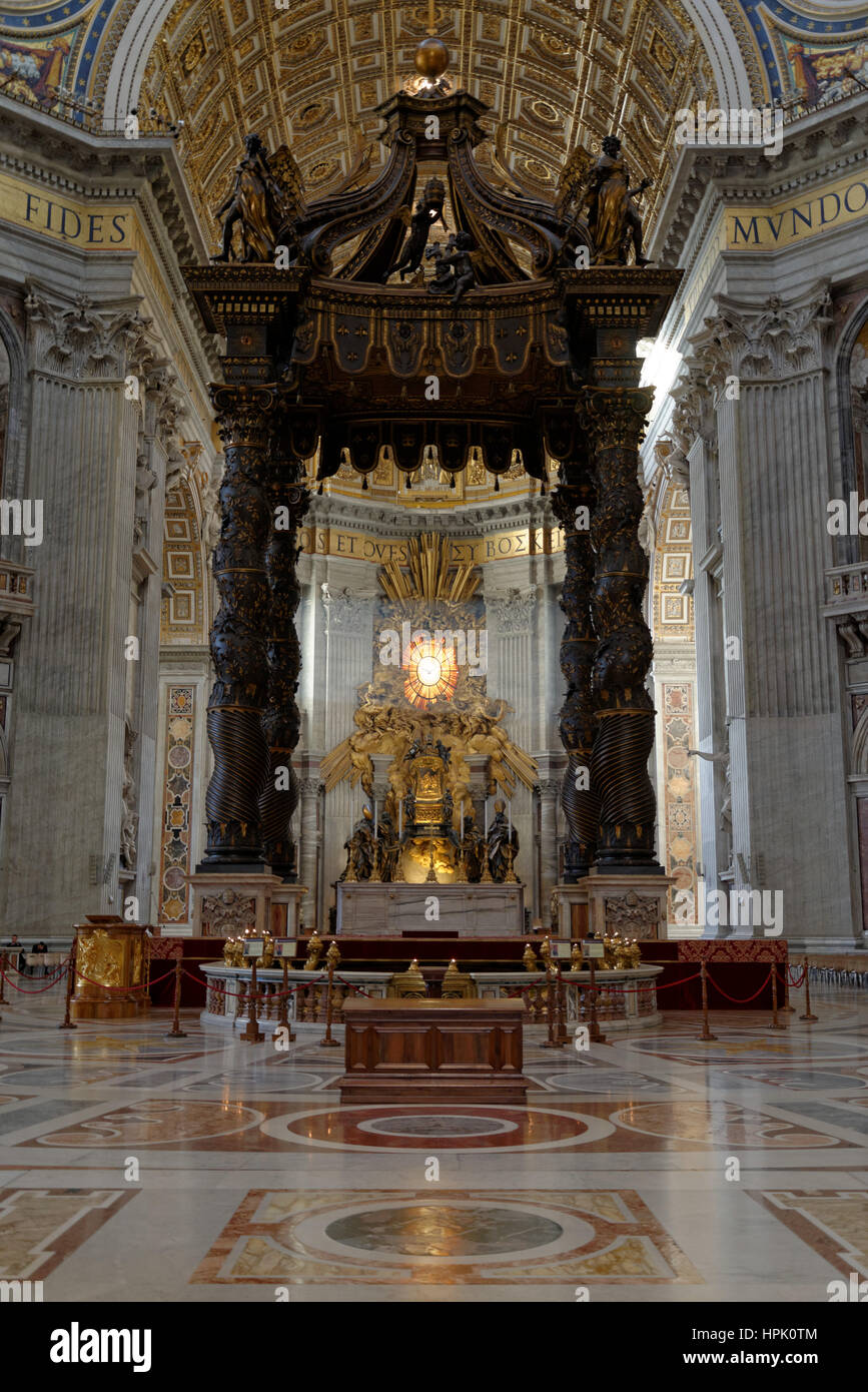 Papal Basilica of Saint Peter in the Vatican. Interior. Rome Stock ...