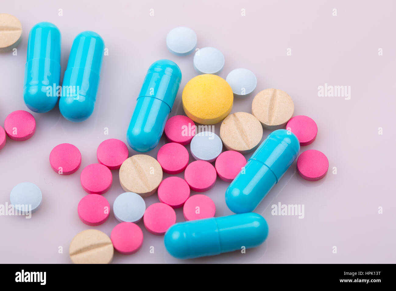 different Tablets pills capsule heap mix therapy drugs Stock Photo - Alamy