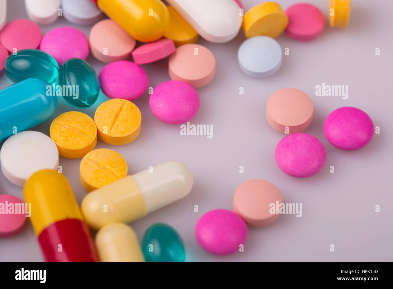 different Tablets pills capsule heap mix therapy drugs Stock Photo - Alamy