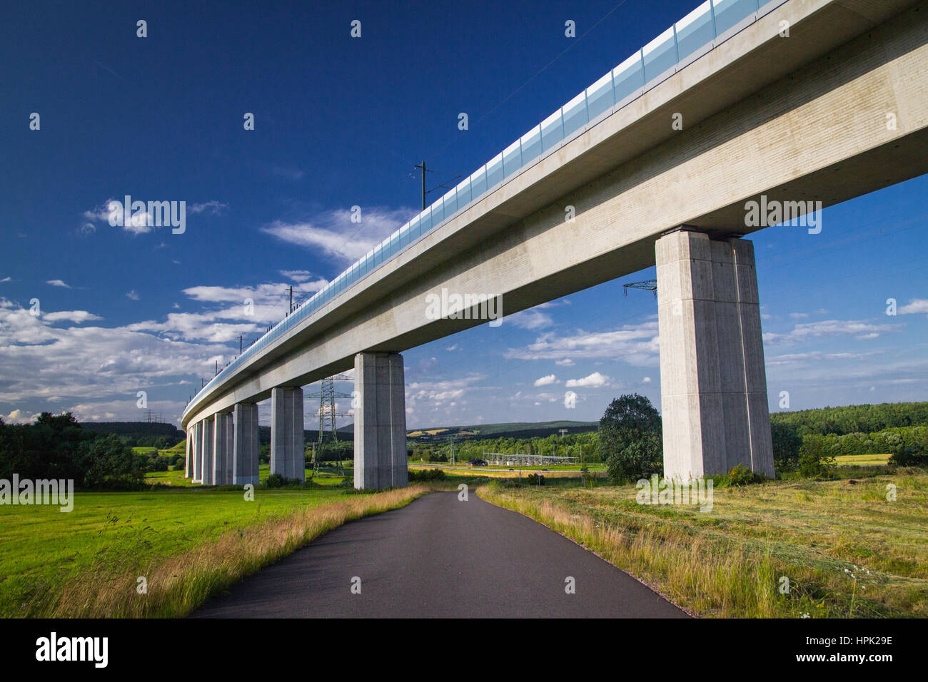 Road under a newly built bridge in a sunny day Stock Photo - Alamy