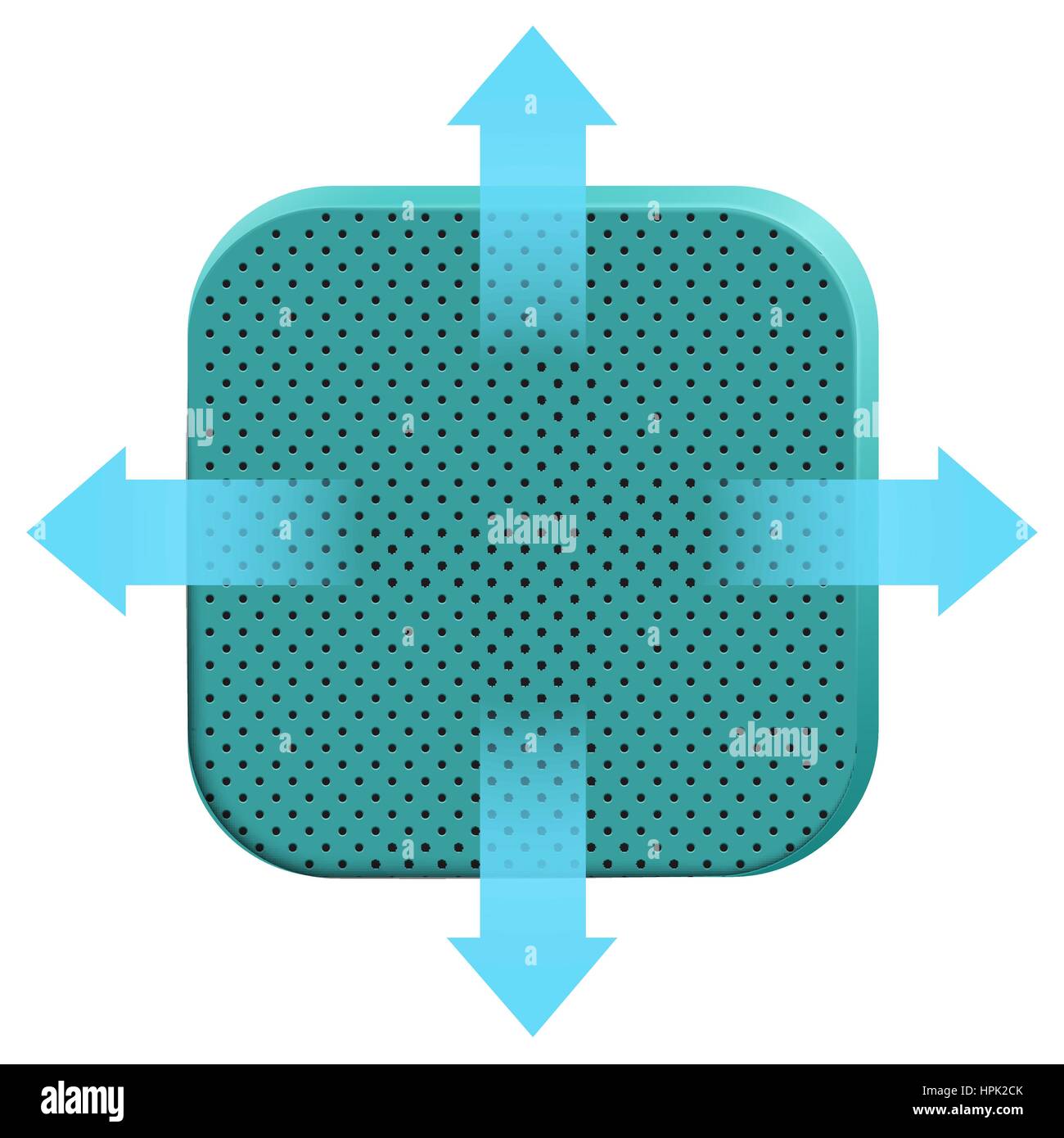Icon of soft porous foam material with air arrows. Technical ...