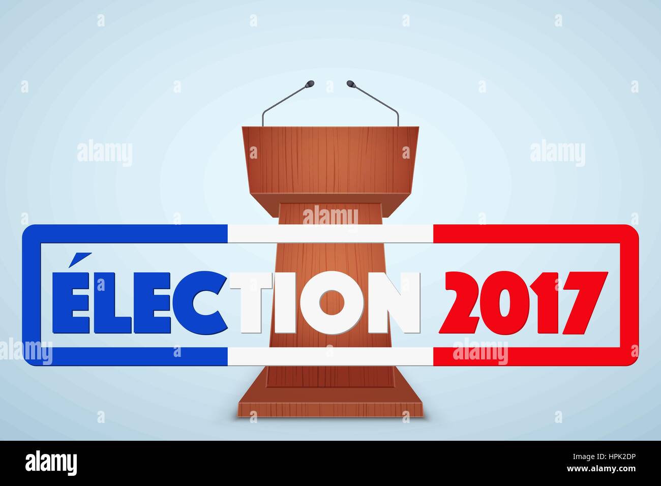 Podium Tribune with French Election Symbol Stock Vector Image & Art - Alamy